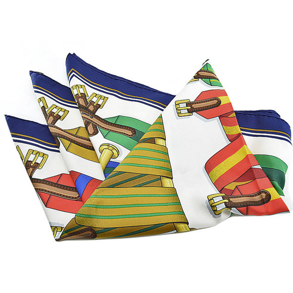 Hermes | Accessories | Hermes Scarf Carre 9 Les Sangles Belt Jmetz Silk ...